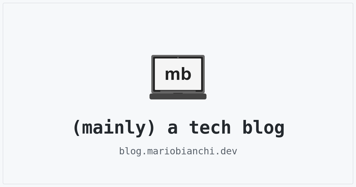 (mainly) a tech blog